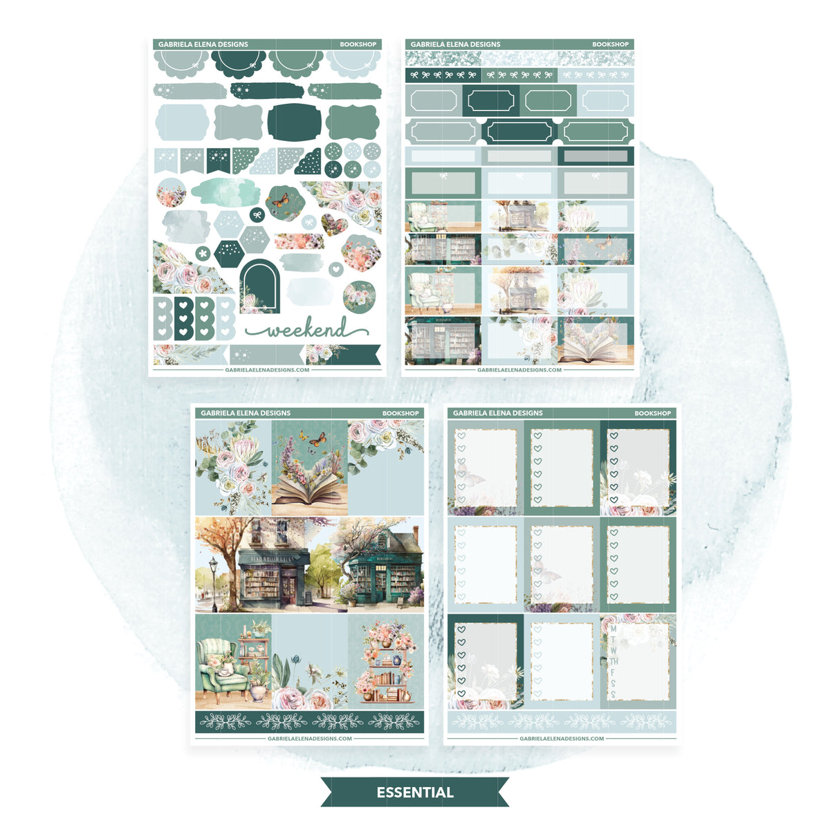 Book Shop // Essential Sticker Kit / FOIL – Gabriela Elena Designs