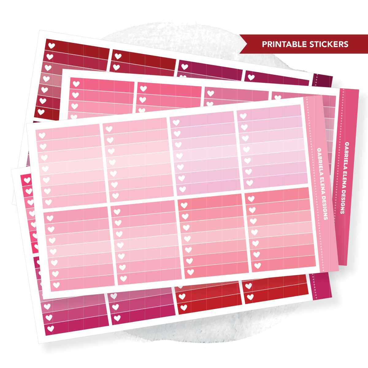 Valentines // Ombre Checklists // Standard Printable / Instant Downloa ...