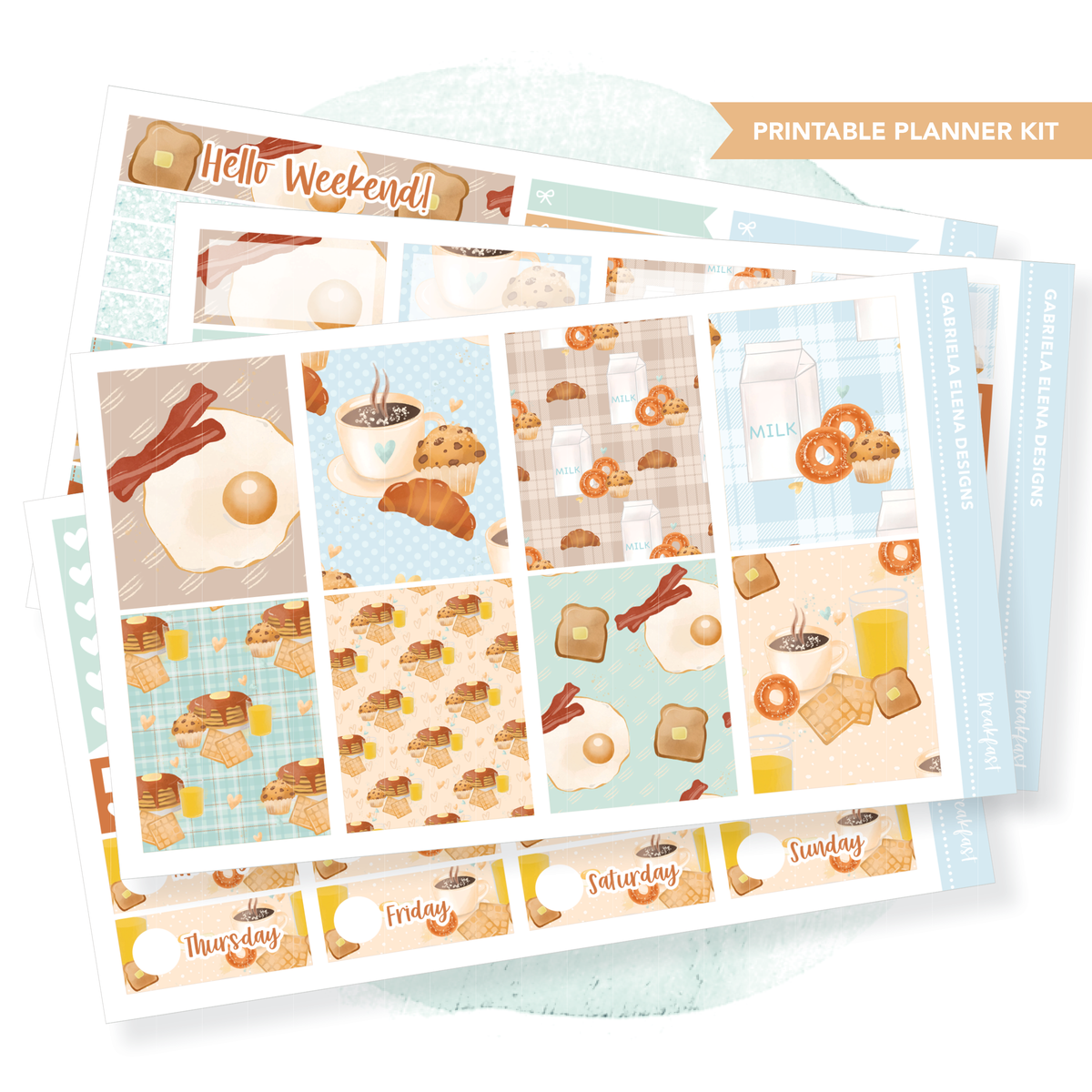 Breakfast // Standard Vertical Printable / Instant Download – Gabriela ...
