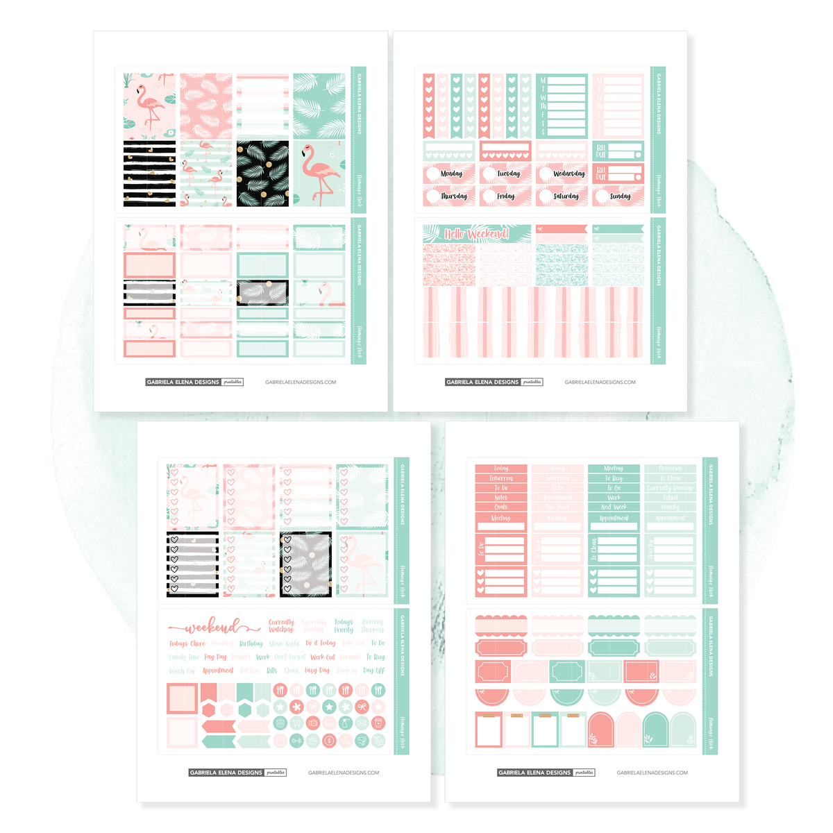 Flamingo Flock // Standard Vertical Printable / Instant Download ...