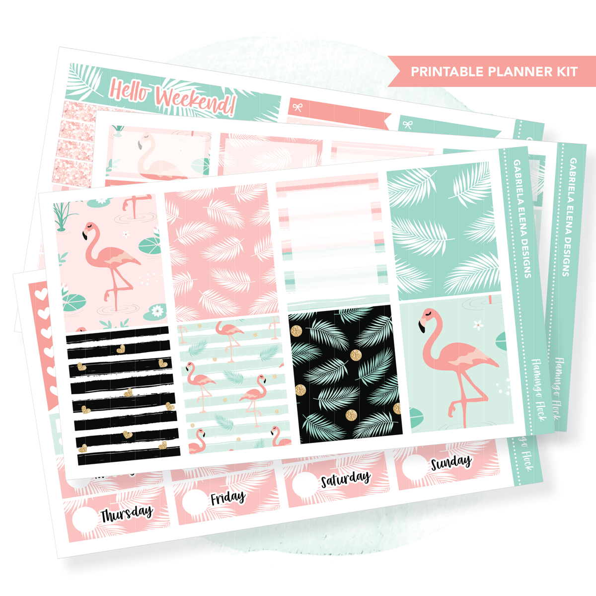 Flamingo Flock // Standard Vertical Printable / Instant Download ...