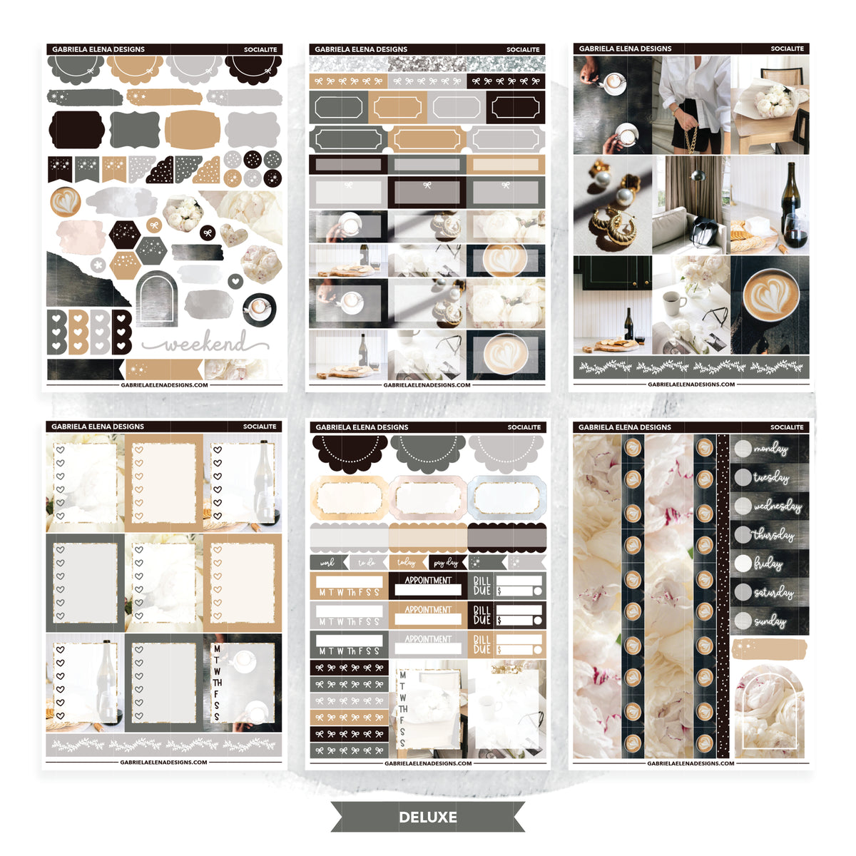 Socialite // Deluxe Sticker Kit / FOIL – Gabriela Elena Designs