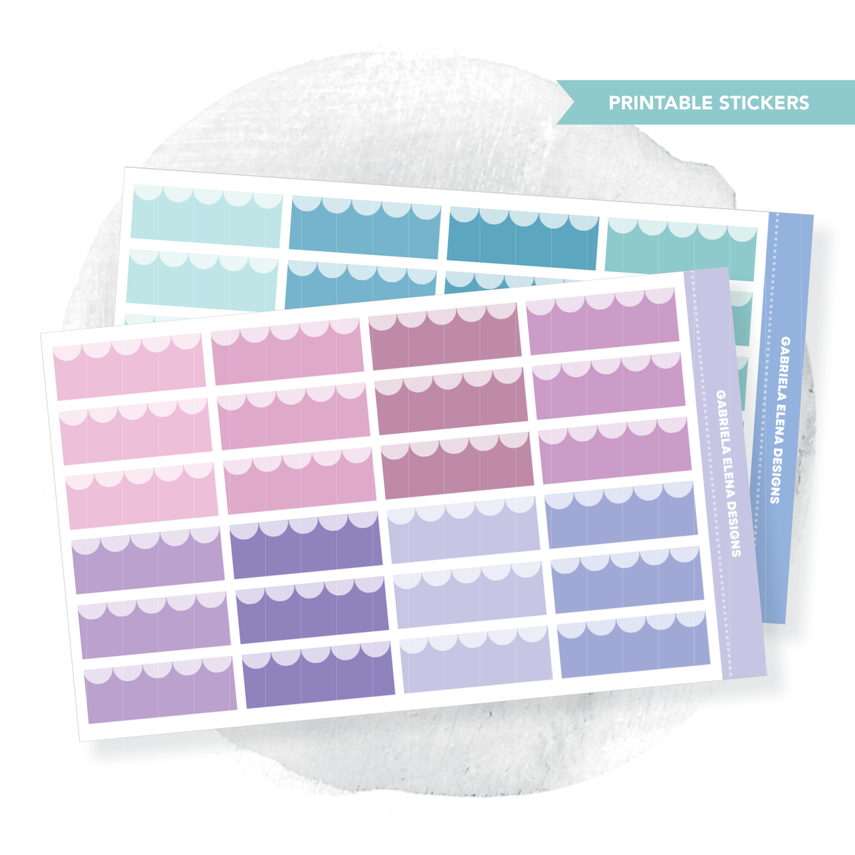 Whimsy // Mini Scallop Boxes // Standard Printable / Instant Download ...